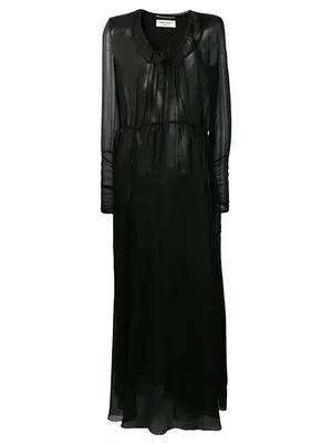 Saint Laurent Sheer Maxi Dress - Black