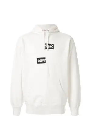Comme Des Garçons X Supreme 2018 Logo Hoodie - White