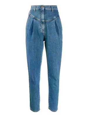 Philosophy Di Lorenzo Serafini High-rise Tapered Jeans - Blue