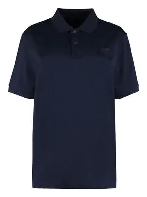 Prada Cotton Piqué Polo Shirt Blue
