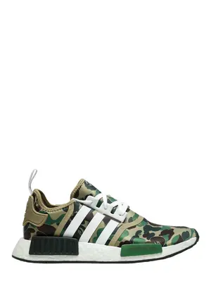 Adidas X Bape Nmd_r1 Camo Sneakers - Green