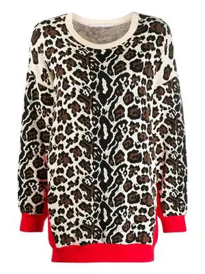 Stella McCartney Leopard Print Jumper - Neutrals