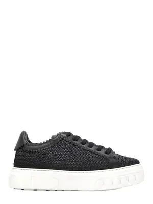 Casadei Woven Off-road Sneakers - Black