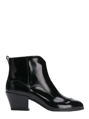 Hogan Zip Up Ankle Boots - Black