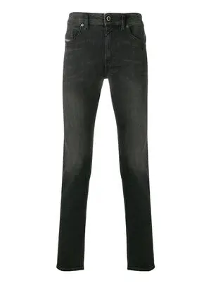 DIESEL® Stone Wash Straight Leg Jeans - Grey