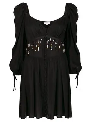 GIACOBINO Bead Embellished Mini Dress - Black