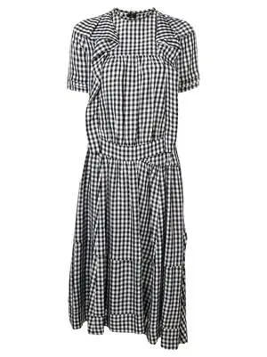 Comme Des Garçons Gingham Check Shirtdress - Black