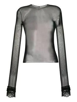 Philosophy Di Lorenzo Serafini Sheer Long-sleeved Top - Black