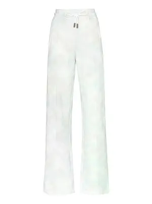 Off-White Cloud Print Straight Leg Track Pants - Blue