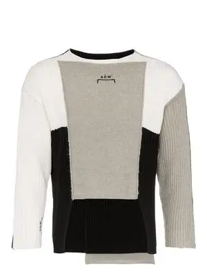 A-COLD-WALL* Panelled Asymmetric Merino Blend Jumper - Black