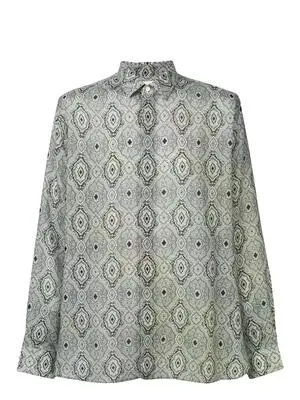 Saint Laurent Paisley Printed Shirt - Grey