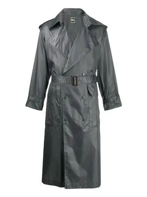 Issey Miyake 1970's Double Breasted Trench Coat - Grey
