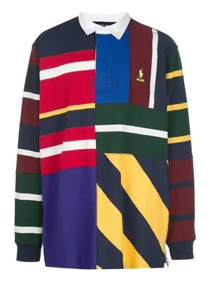 PALACE X Polo Ralph Lauren Pieced Rugby Shirt - Blue