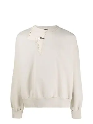 VAL KRISTOPHER VAL KRISTOPHER Distressed Layered Sweatshirt
