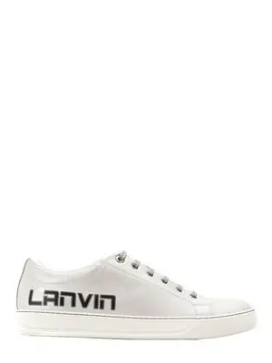 LANVIN Logo Print Low-top Sneakers - Silver
