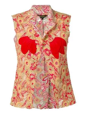 Comme Des Garçons 2003's Embroidered Waistcoat - Red