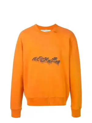 Off-White Crewneck Sweatshirt - Orange