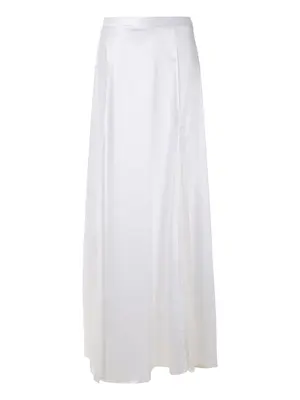 AMIR SLAMA Lace Panels Maxi Skirt - White