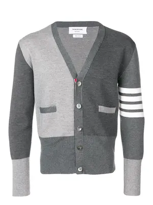 Thom Browne Fun-mix Merino Wool Cardigan - Grey