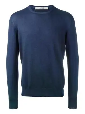 D4.0 Virgin Wool Crewneck Sweater - Blue