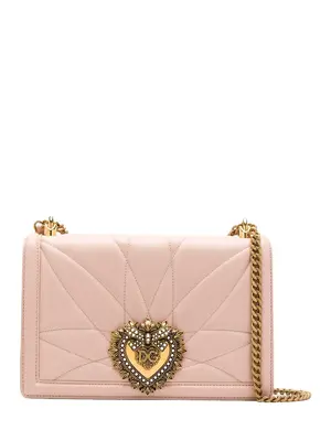 Dolce & Gabbana Dolce & Gabbana Large Devotion Quilted Shoulder Bag Pink