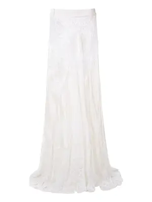 AMIR SLAMA Lace Maxi Skirt - White