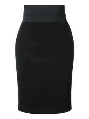 Akris Fitted High-waist Pencil Skirt - Black