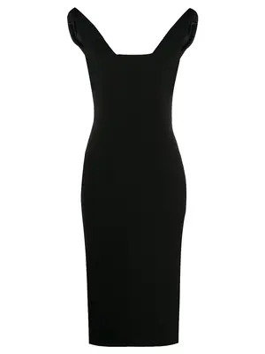 Dolce & Gabbana Fitted Midi Dress - Black