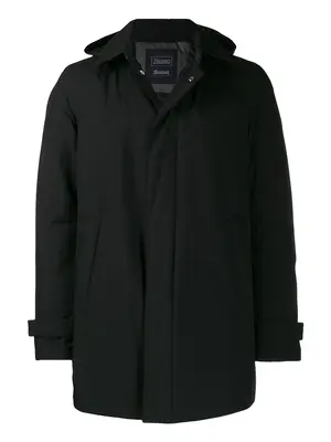 Herno Detachable Hooded Down Coat - Black