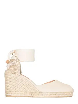 CastaÑer Carina 80 Canvas Wedge Espadrilles - Neutrals