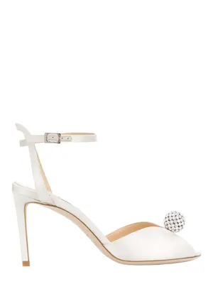 JIMMY CHOO Sacora 85mm Sandals - White