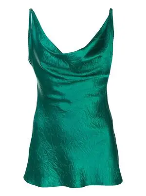 SIES MARJAN Amira Crinkled-Satin Cami Top