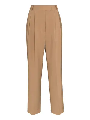 THE FRANKIE SHOP Bea Pleated Trousers - Brown