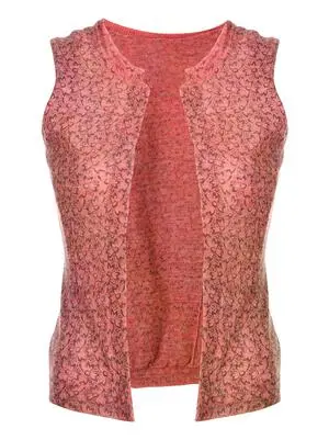 Comme Des Garçons 1990s Floral-pattern Vest - Pink