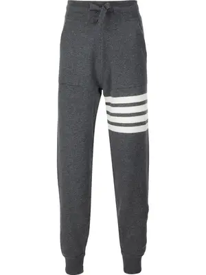 Thom Browne Stripe Detail Sweatpants - Grey