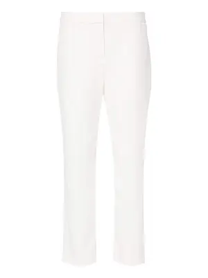 Alexander McQueen Crepe Cigarette Trousers - White