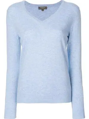 N.peal N.Peal Cashmere V-Neck Pullover Blue