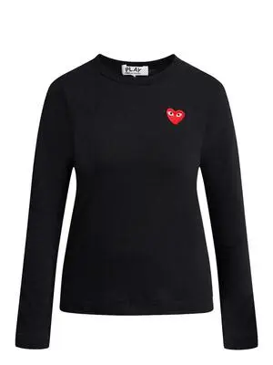 Play Comme Des Garcon Heart Logo T-shirt - Black