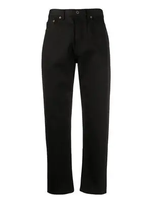 Valentino Garavani Vlogo Cropped Jeans - Black
