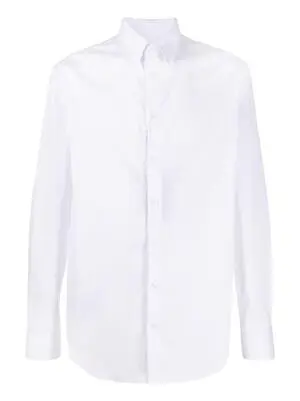 Giorgio Armani Curved Hem Longsleeved Shirt - White
