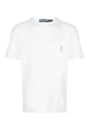 PALACE X Polo Ralph Lauren Logo Embroidered T-shirt - White