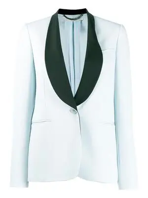 Stella McCartney Contrast Lapel Blazer - Blue