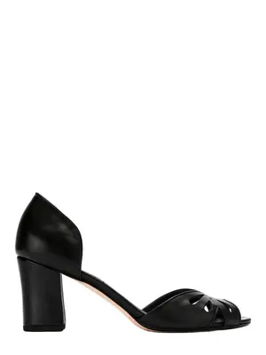 STUDIO CHOFAKIAN Peep Toe Pumps - Black
