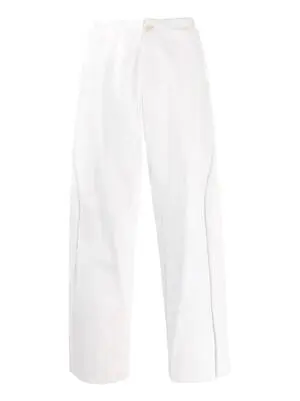 WALTER VAN BEIRENDONCK 2009/10 Glow Faux Leather Trousers - White