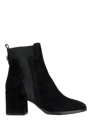 TOD'S Leather Ankle Boots - Black