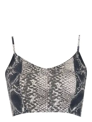 AMIR SLAMA Printed Cropped Top