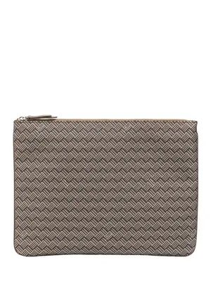 DELAGE Pochette Plate Gm Clutch Bag - Brown