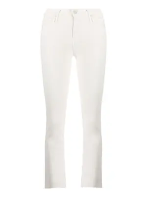 MOTHER Flared Cropped Jeans - Neutrals