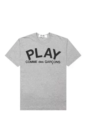 Play Comme Des Garcon Logo-print T-shirt - Grey