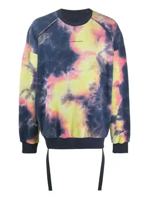 JUUN.J Tie Dye Crew Neck Sweatshirt - Blue